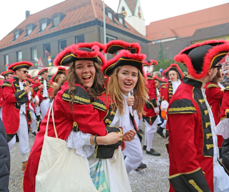 Donzdorf, Germany- March 03, 2019: Traditional Carnival Procession ...