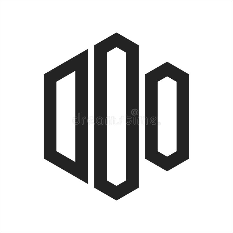 DOO Logo Design. Initial Letter DOO Monogram Logo Using Hexagon Shape ...