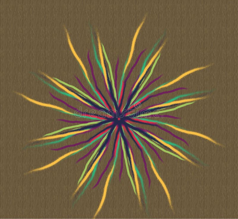 Doodle Abstract Depicting Sunrays Stock Illustration - Illustration of ...