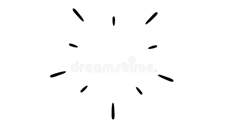 Doodle Accent Marks in a Star Shape, Loopable Hand Drawn Animation on a ...
