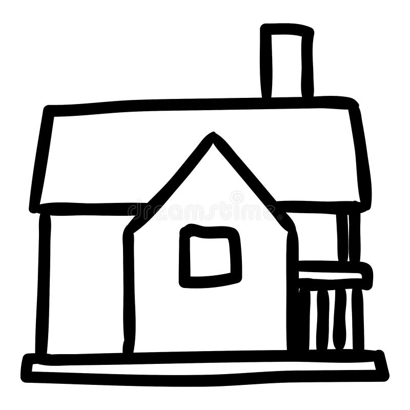 Doodle house stock vector. Illustration of logo, house - 258304029