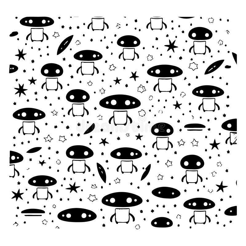 Doodle Alien Ufo Space Hand Draw Illustration Sketch Hand Draw Stock ...