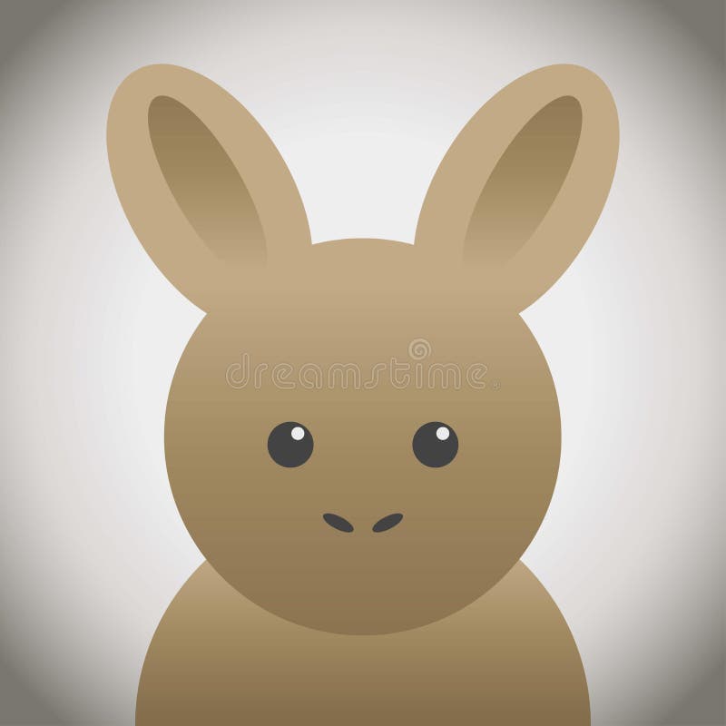 Rabbit Doodle Animal Face Brown Bunny Cute Cartoon Stock Vector ...