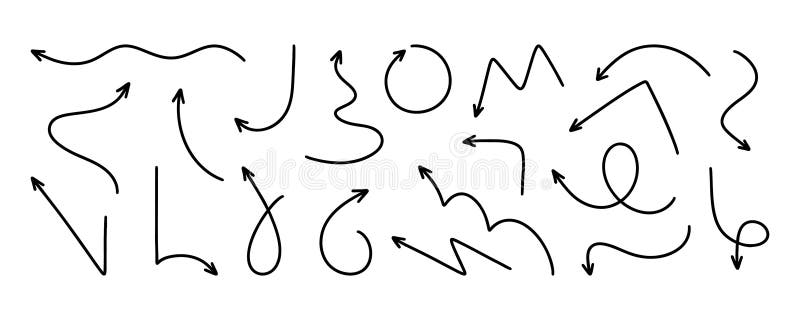 Doodle Arrow Elements. Hand Drawn Simple Black Arrows. Arrows To Create ... Doodle Arrow Elements. Hand Drawn Simple Black Arrows. Arrows To Create ...