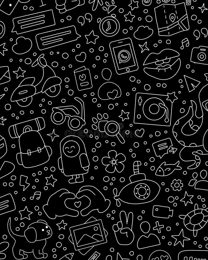 Doodle, Art, Cosmic, Design, Random, White, Wallpaper and Doodle Stock ...