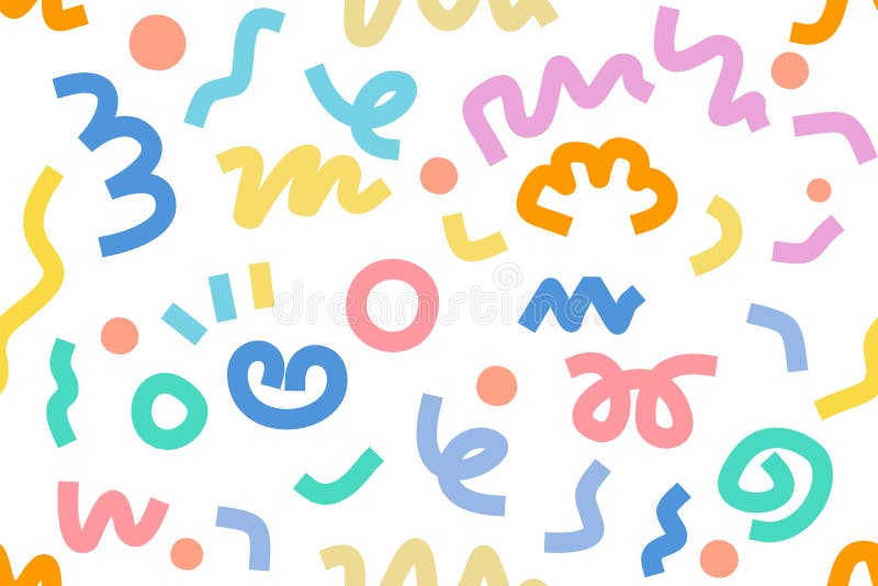 Doodle Art Vector Illustration. Composition of Various Geometric Shapes ...