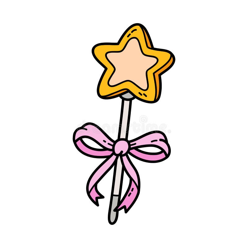 Doodle baby magic wand stock vector. Illustration of kids - 257572346