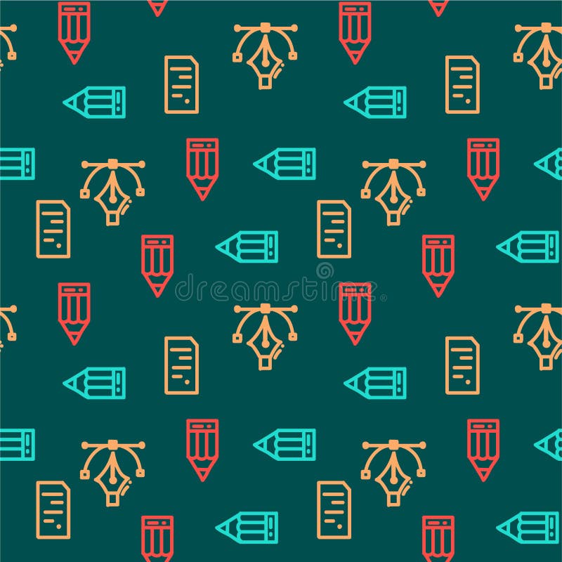 Doodle Background of Art Materials. a Pattern of Tools for the Artist ...