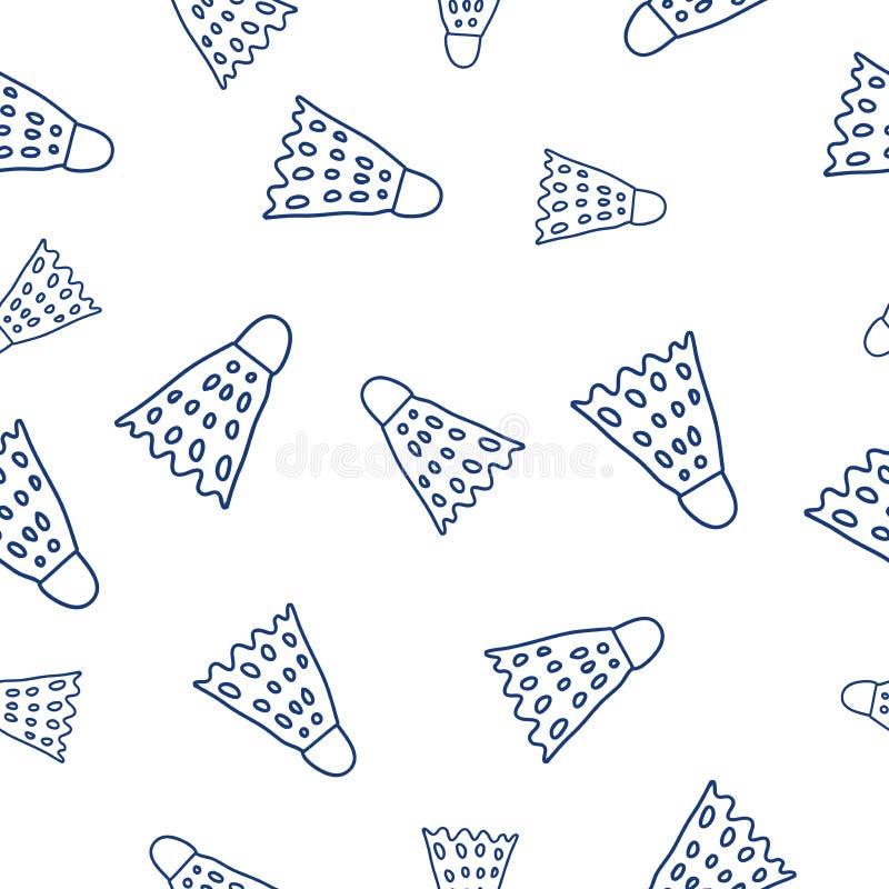 Badminton Seamless Shuttlecock Vector Pattern Tennis Ball Tile ...