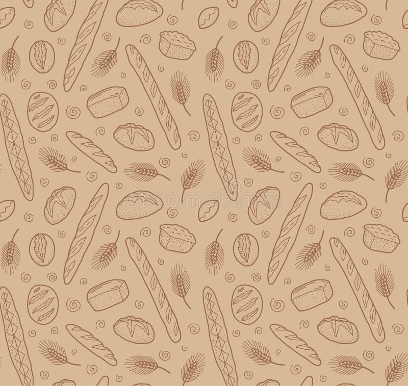 Doodle Bakery,bread Seamless Pattern.Colored Stock Vector ... Doodle Bakery,bread Seamless Pattern.Colored Stock Vector ...
