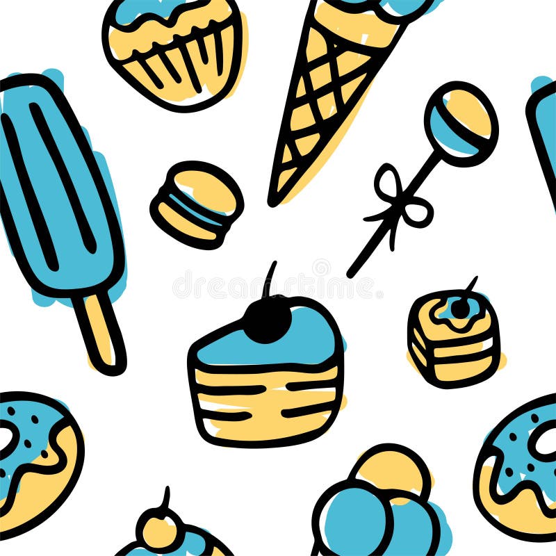 Doodle Bakery,bread Seamless Pattern.Colored Stock Vector ... Doodle Bakery,bread Seamless Pattern.Colored Stock Vector ...