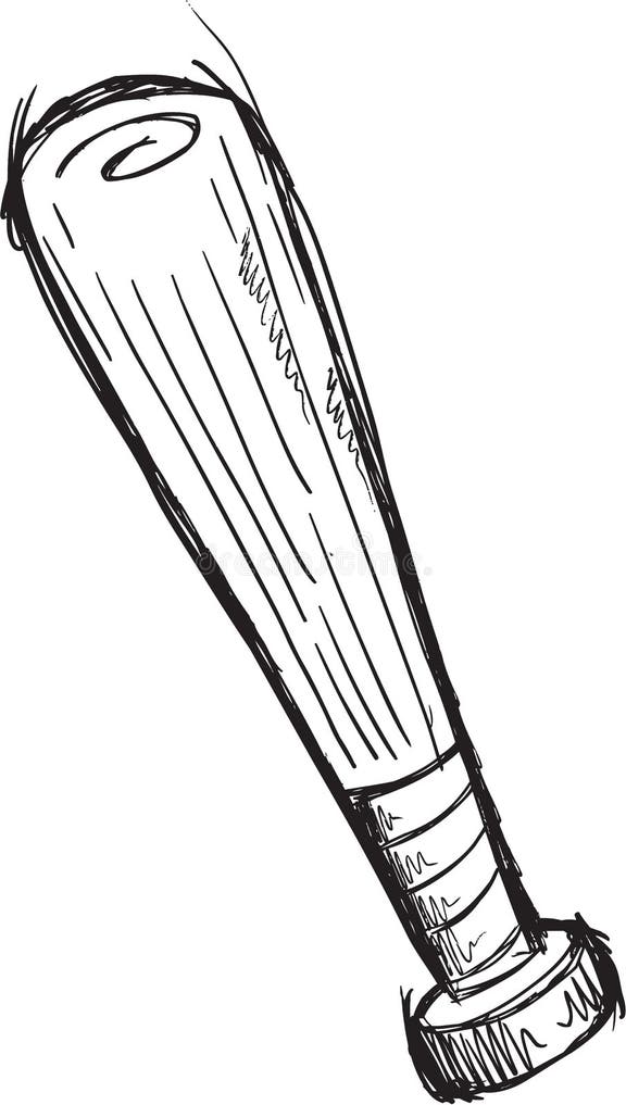 Doodle Baseball Bat Vector stock vector. Illustration of sketch - 50940931