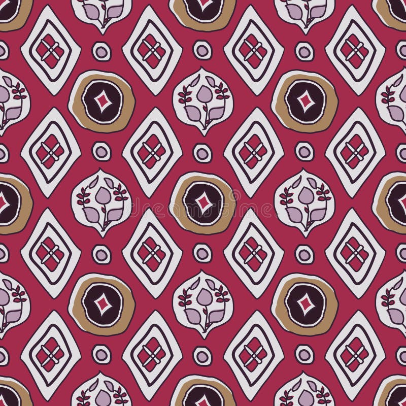 Batik Abstract Background with Mosque Stock Vector - Illustration of ...