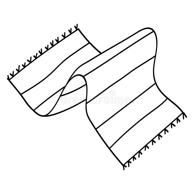 Doodle Beach Mat Illustration. Doodle Style Stock Vector - Illustration ...