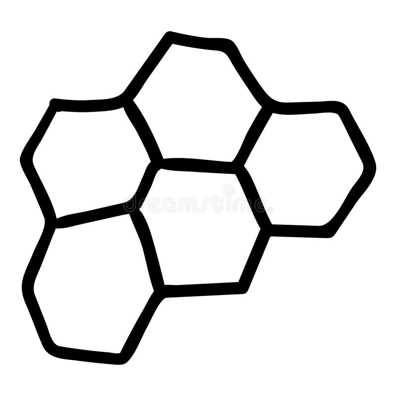 Doodle bee hive stock illustration. Illustration of logo - 258303058