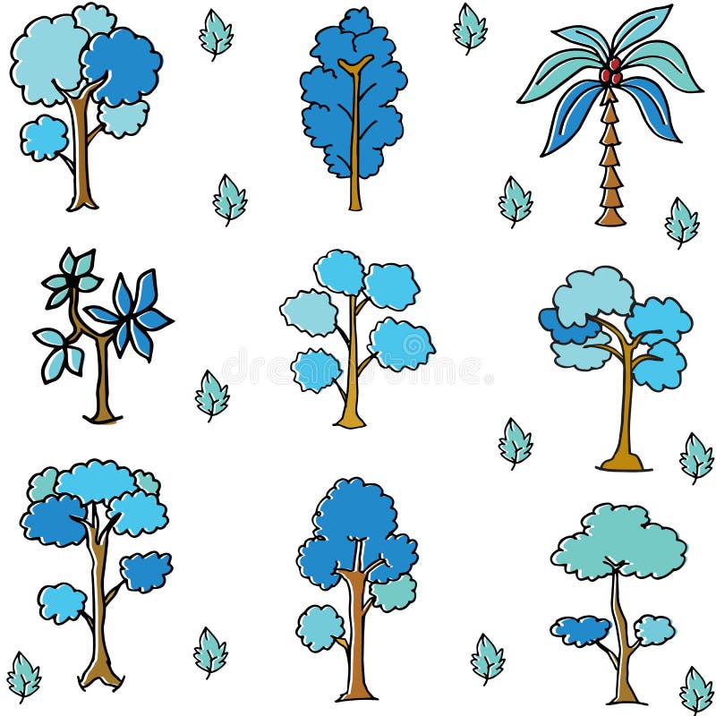 Doodle of Tree Hand Draw Style Stock Vector - Illustration of organic ...