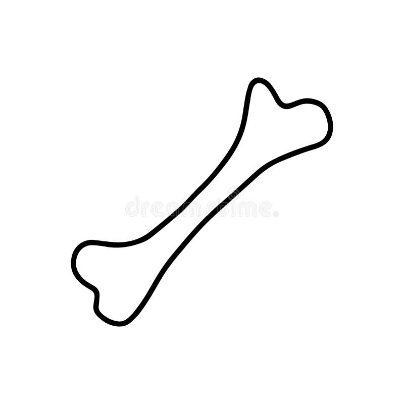 Doodle Bone, Vector Illustration Icon, Hand Drawn. Stock Vector ...