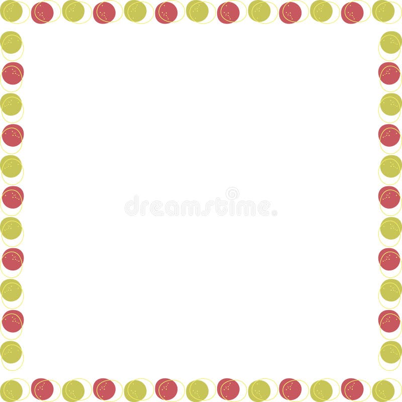 Doodle Border with Blobs Colorful Elements. Trendy Graphic Template ...