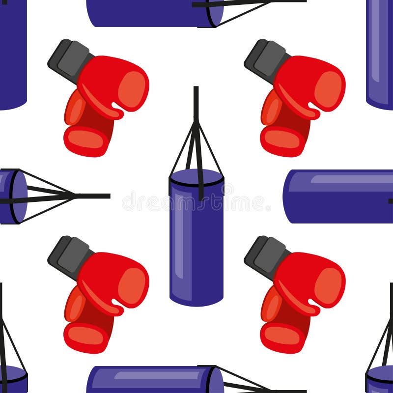Boxing Seamless Pattern Set Stock Vector - Illustration of flyer ...