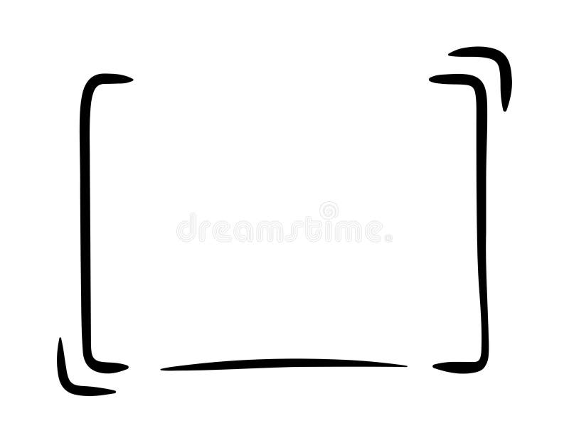 Doodle Brackets for Quotation with Sparkle Ray Element. Hand Drawn Pop ...