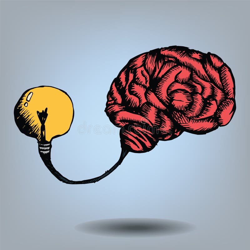 Bright Brain stock vector. Illustration of imagination - 33164950