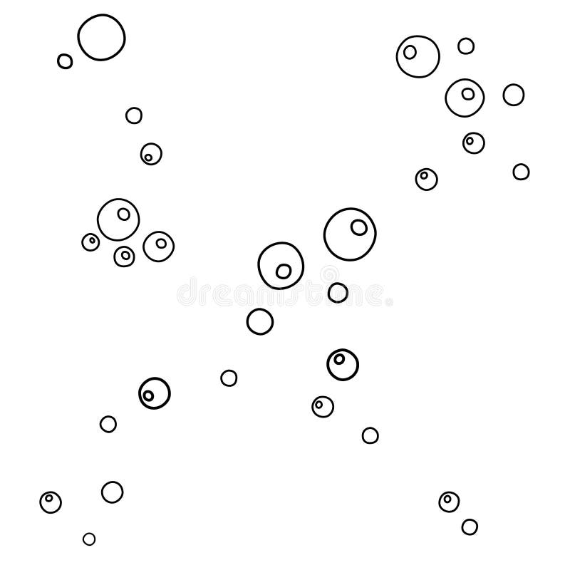 Doodle Bubbles Isolated on White Background. Hand-drawn Style Stock ...