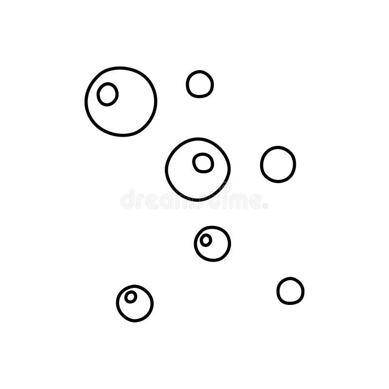 Doodle Bubbles Isolated on White Background. Hand-drawn Style Stock ...