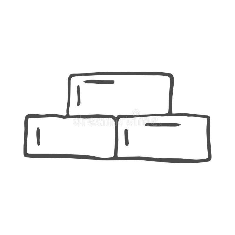 Doodle Building Blocks. Scribble Vector Illustration Isolated Stock ...