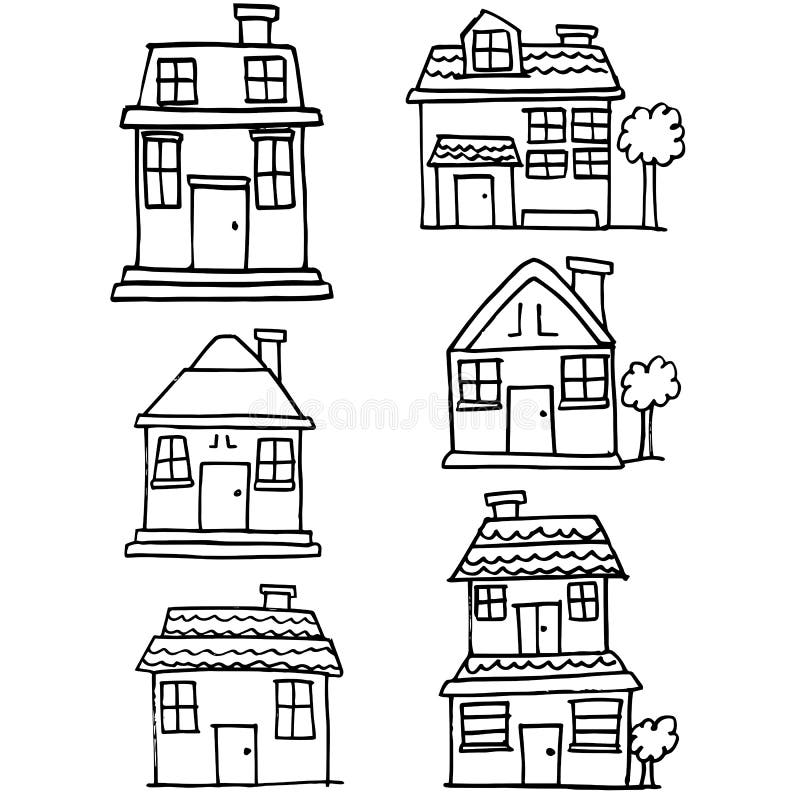 Doodle Building Blocks. Scribble Vector Illustration Isolated Stock ...