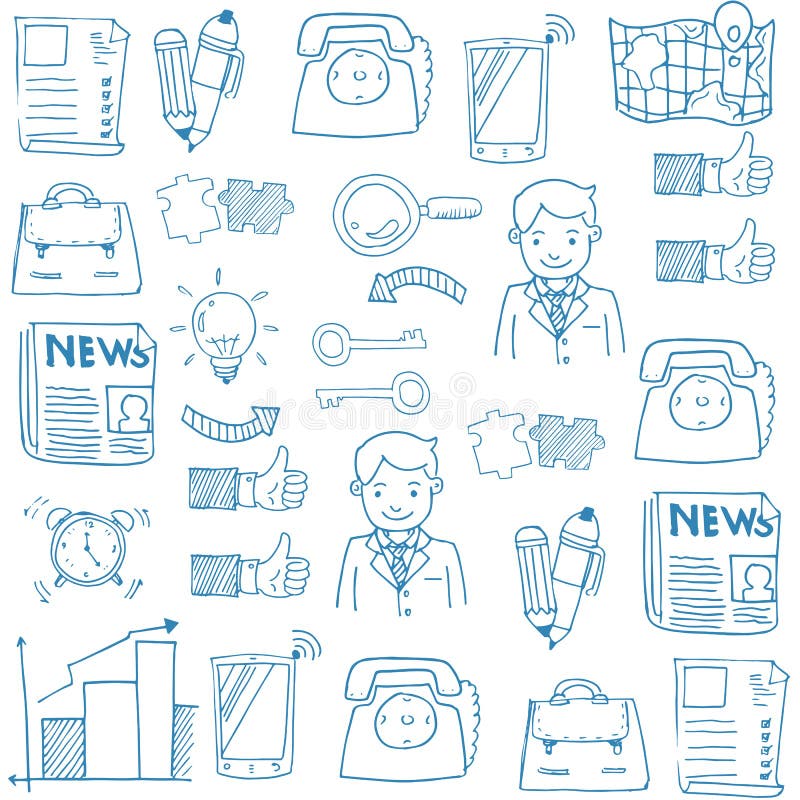 Doodle of Business Design Vector Art Stock Vector - Illustration of ...