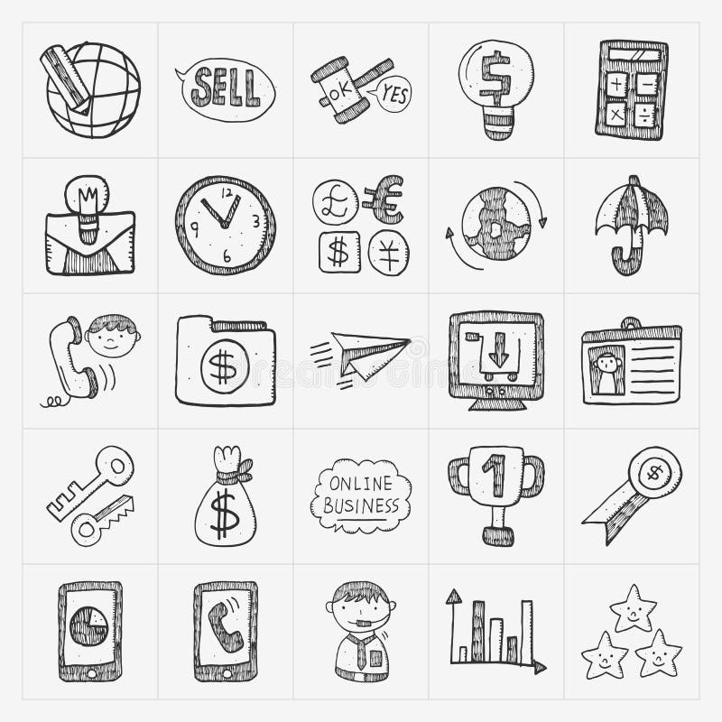Doodle business icon stock vector. Illustration of mail - 38726496