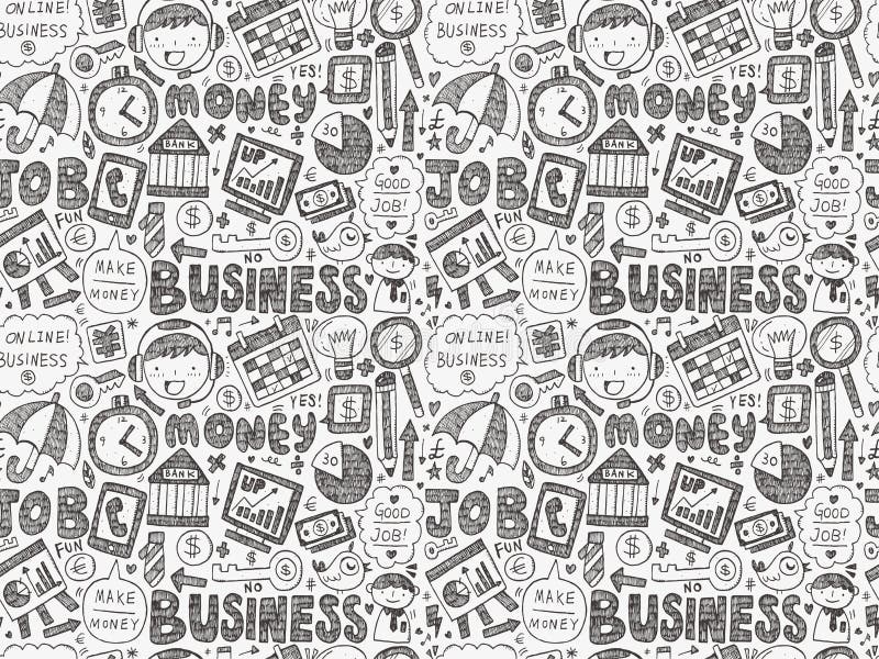 Doodle business seamless stock vector. Illustration of graph - 42407112