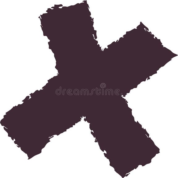 Doodle Chalk Cross Sign stock vector. Illustration of handwritten ...