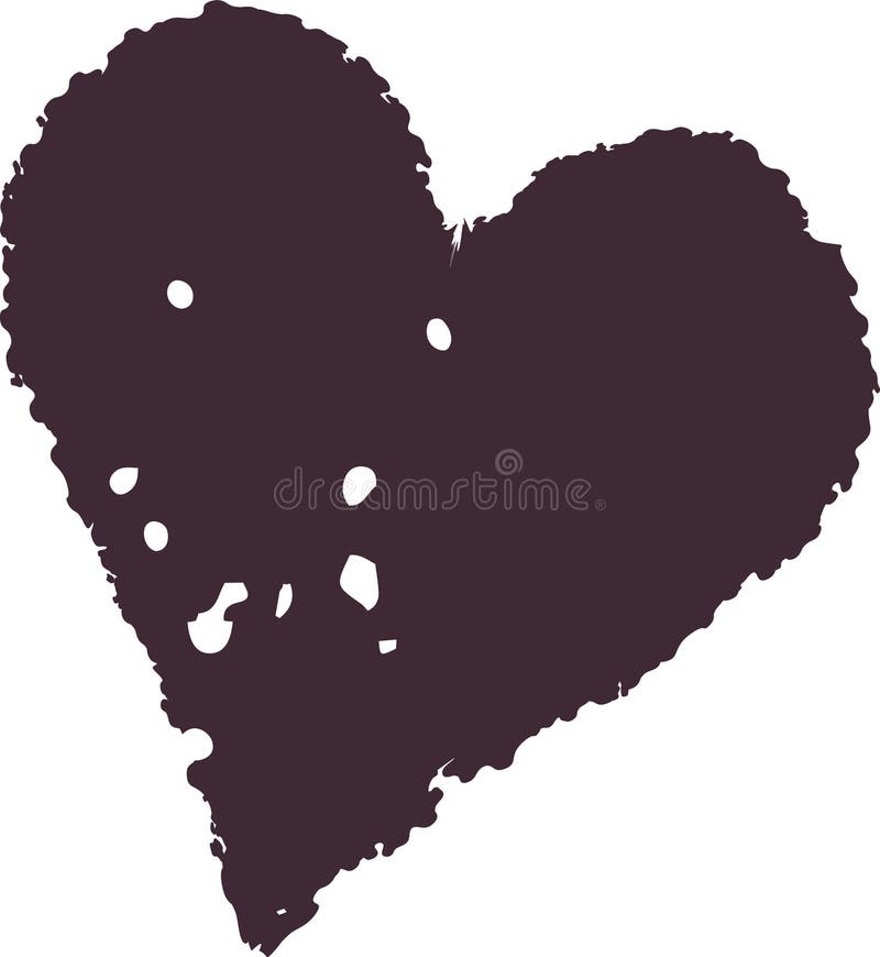 Doodle Chalk Heart stock vector. Illustration of icon - 354449502