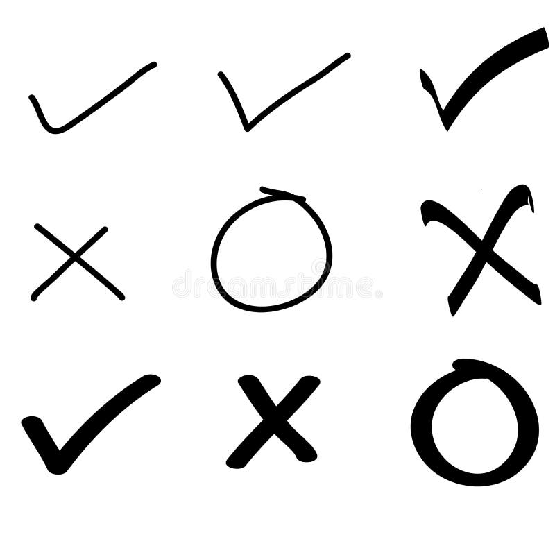 Doodle Check Mark Illustration with Hand Drawn Style Vector Stock ...