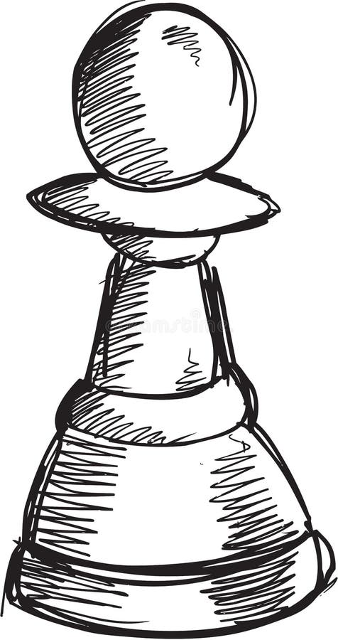 Doodle Chess King Vector stock illustration. Illustration of doodle ...