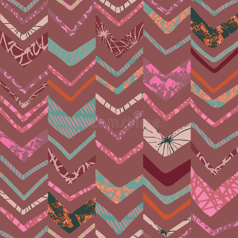 Doodle Chevron Seamless Repeat Pattern Design Stock Vector ...