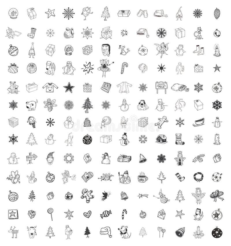 Doodle Christmas Element. Vector Illustration Stock Vector ...