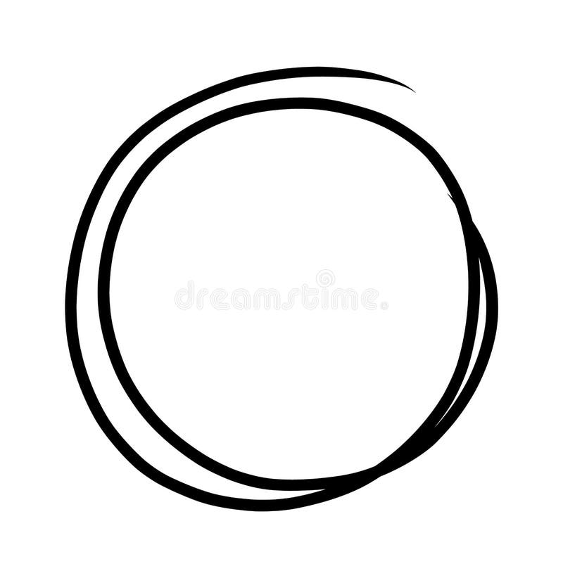 Doodle Circle Sketch. Hand Drawn Round Shape Stock Vector ...