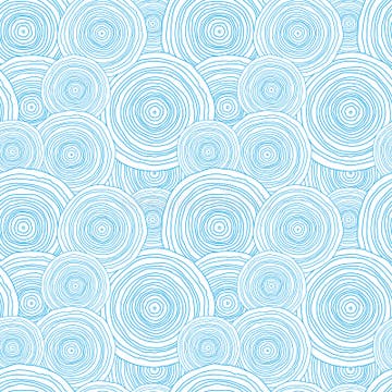 Doodle Circle Water Texture Seamless Pattern Stock Vector ...