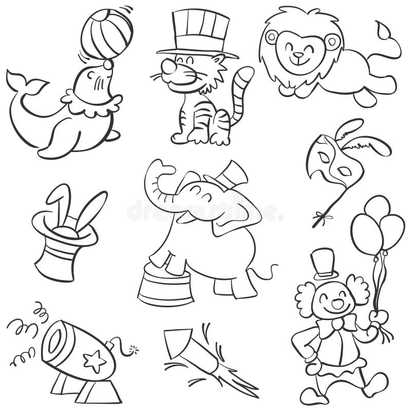 Doodle Circus Element Hand Draw Stock Illustrations – 100 Doodle Circus Element Hand Draw Stock ...