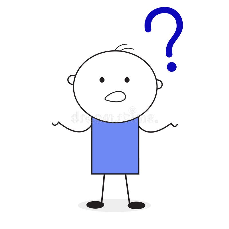 Confused Man Doodle Cartoon Illustration Vector Stock Vector ...