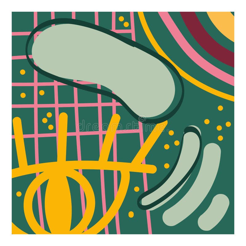 Doodle Contemporary Texture Textile Grid, Eye, Spots Template Stock ...