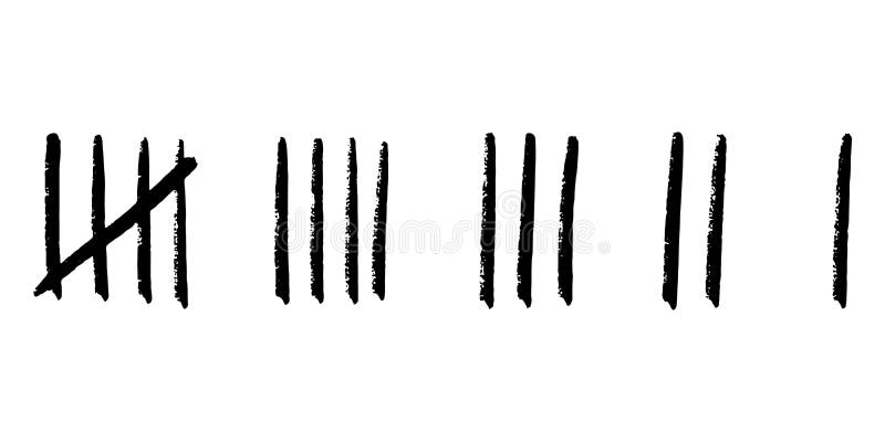 Doodle Count Bar. Count the Days Counted in Slashes on the Walls of a ...