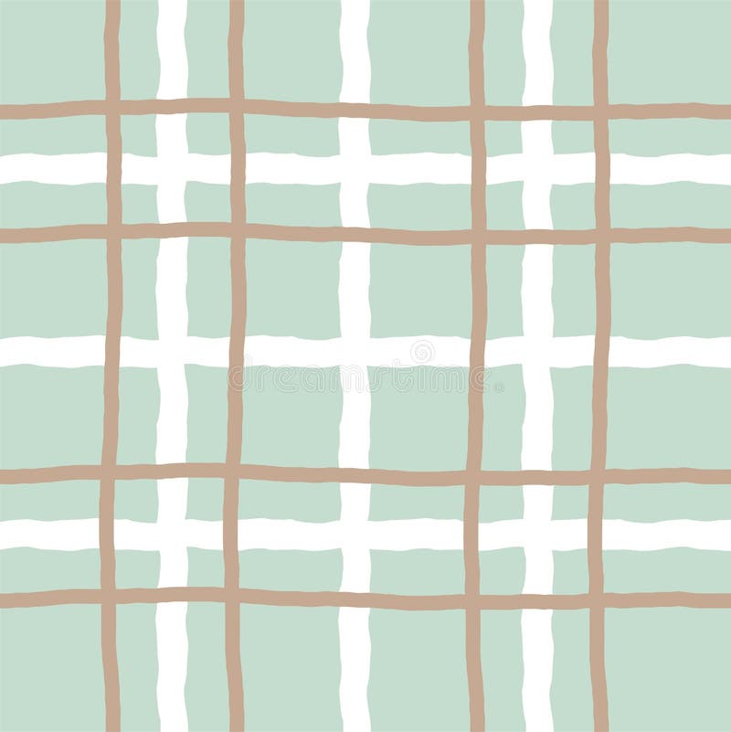 Doodle Cute Check Plaid Vector Pattern. Vertical and Horizontal ...