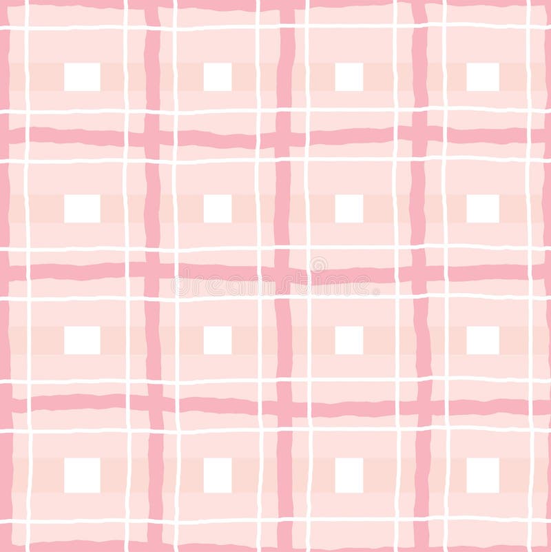Doodle Cute Check Plaid Vector Pattern. Vertical and Horizontal ...
