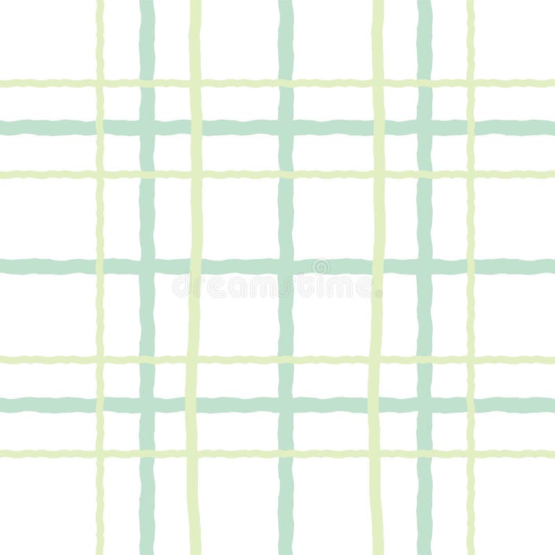 Doodle Cute Check Plaid Vector Pattern. Vertical and Horizontal ...