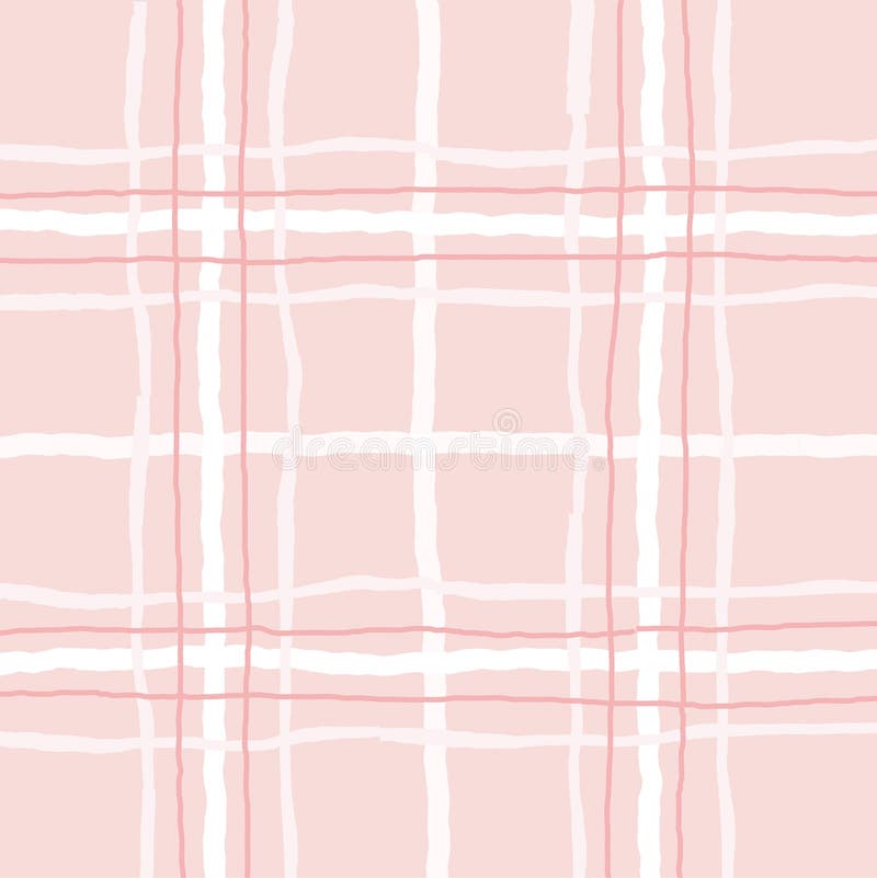 Doodle Cute Check Plaid Vector Pattern. Vertical and Horizontal ...