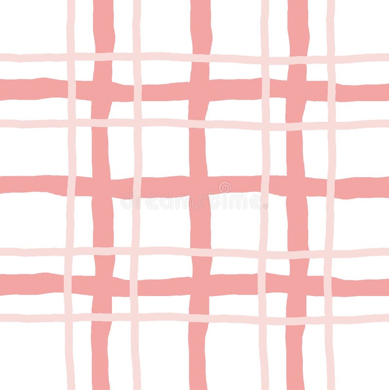 Doodle Cute Check Plaid Vector Seamless Pattern. Vertical and ...
