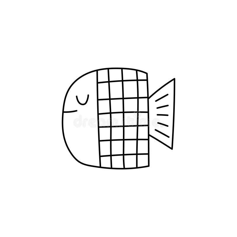 Doodle Cute Fish. Vector Illustration of a Fish Stock Vector ...